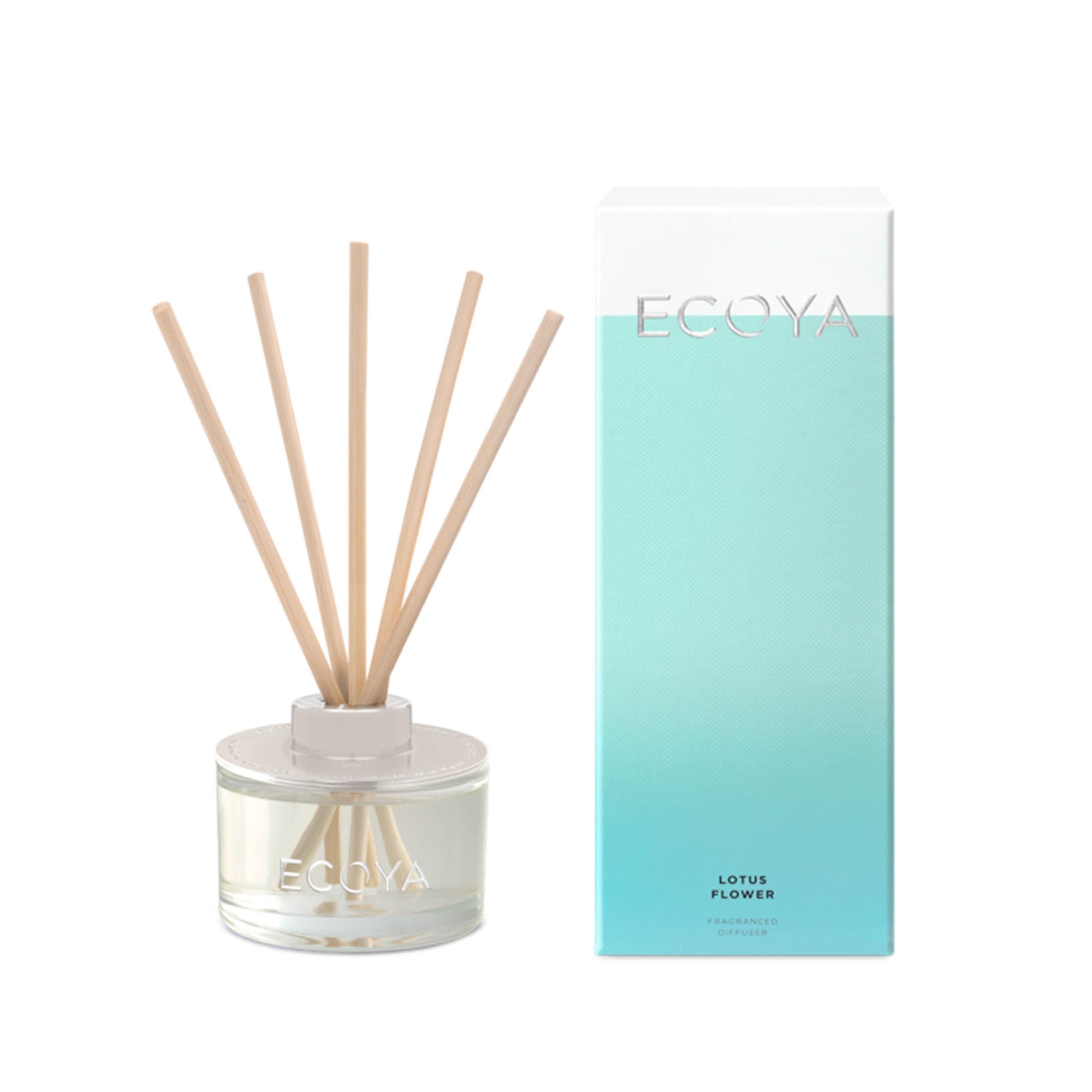 Ecoya Lotus Flower Mini Diffuser 50ml | Zebra Finch Style