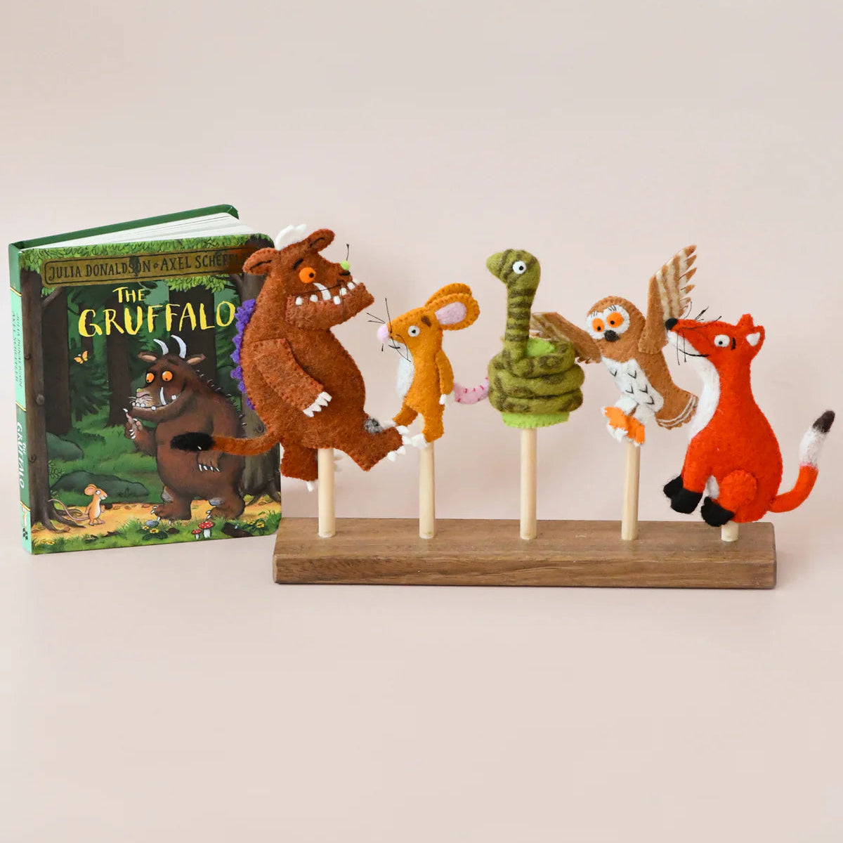 Tara's Treasures Gruffalo Finger Puppet Set | Zebra Finch Style