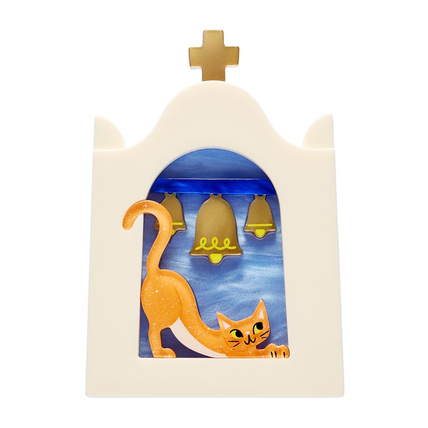 Erstwilder Aegean Feline Brooch | Zebra Finch Style