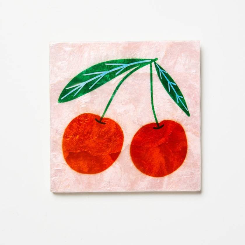 Jones and Co Superette Cherries Tile | Zebra Finch Style