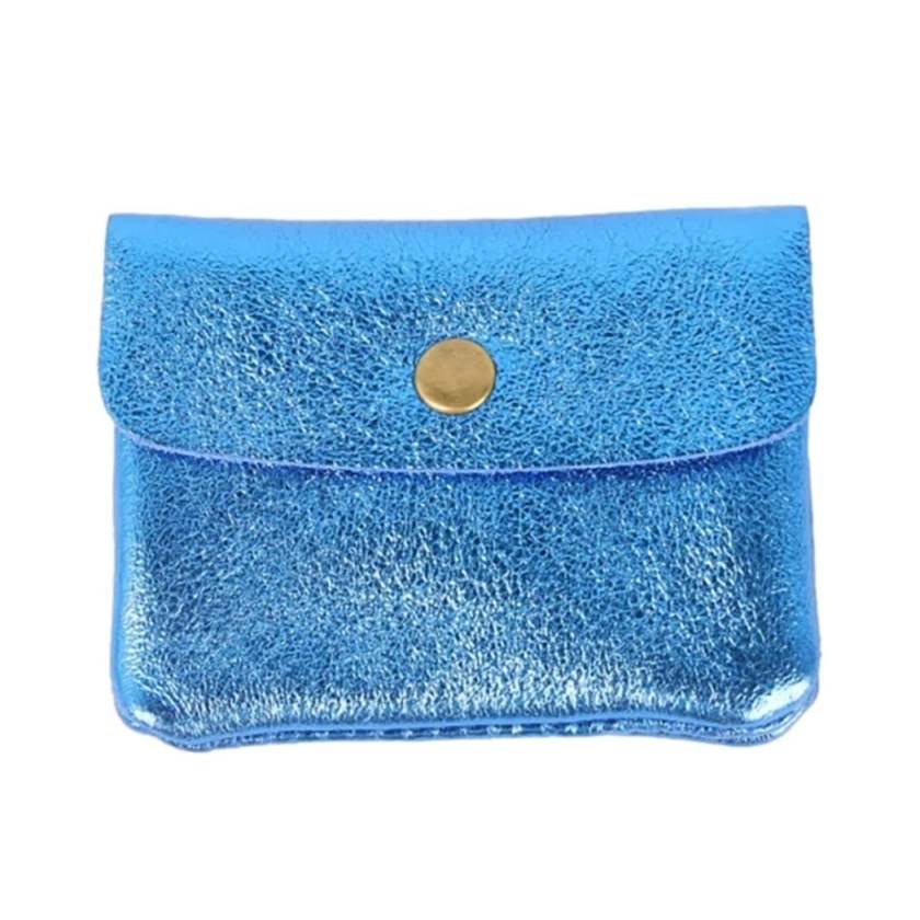 Maison Fanli Coin Purse Electric Blue | Zebra Finch Style